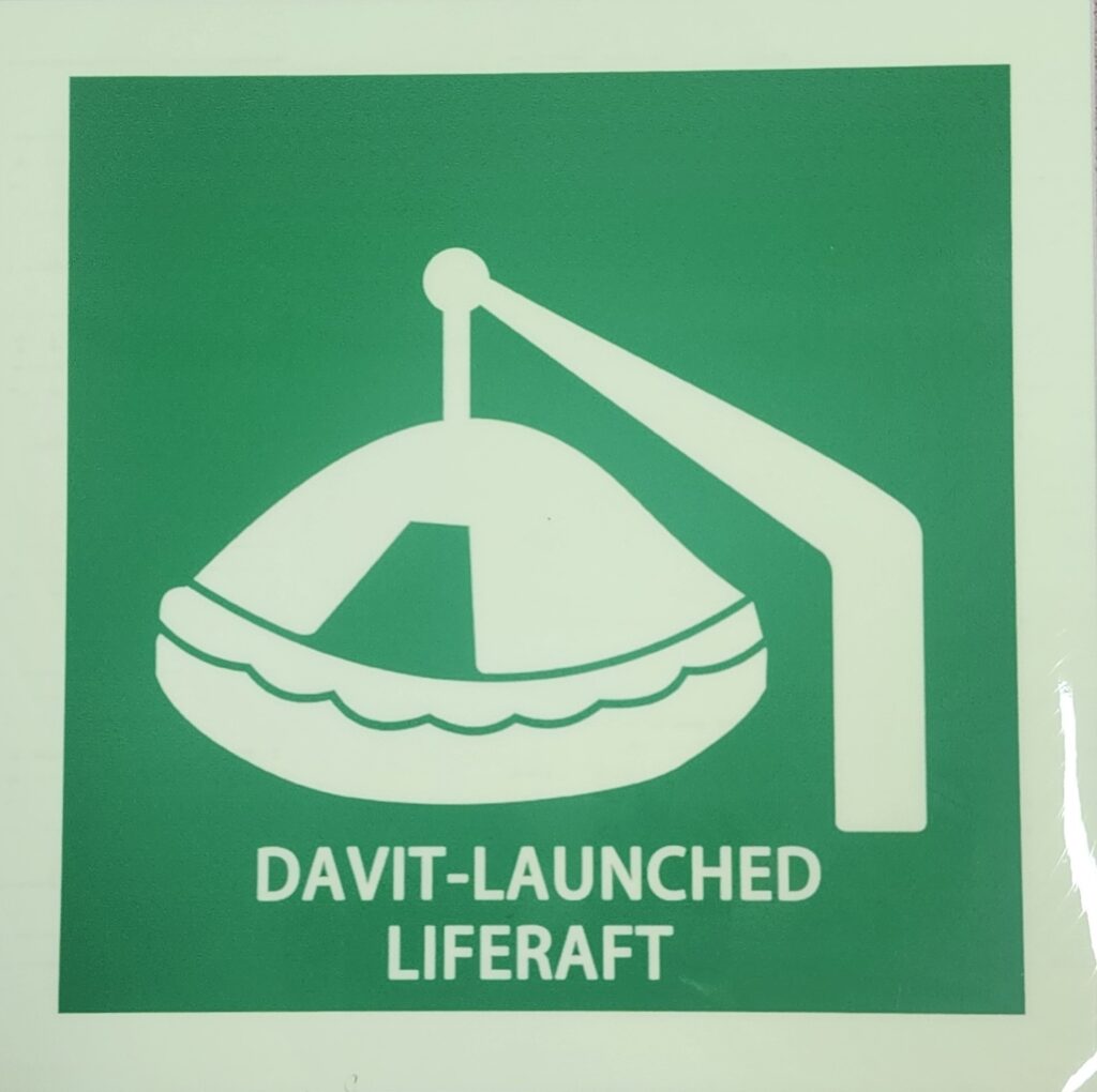 International Marine IMO Luminous Stickers – Liferafts South Pacific