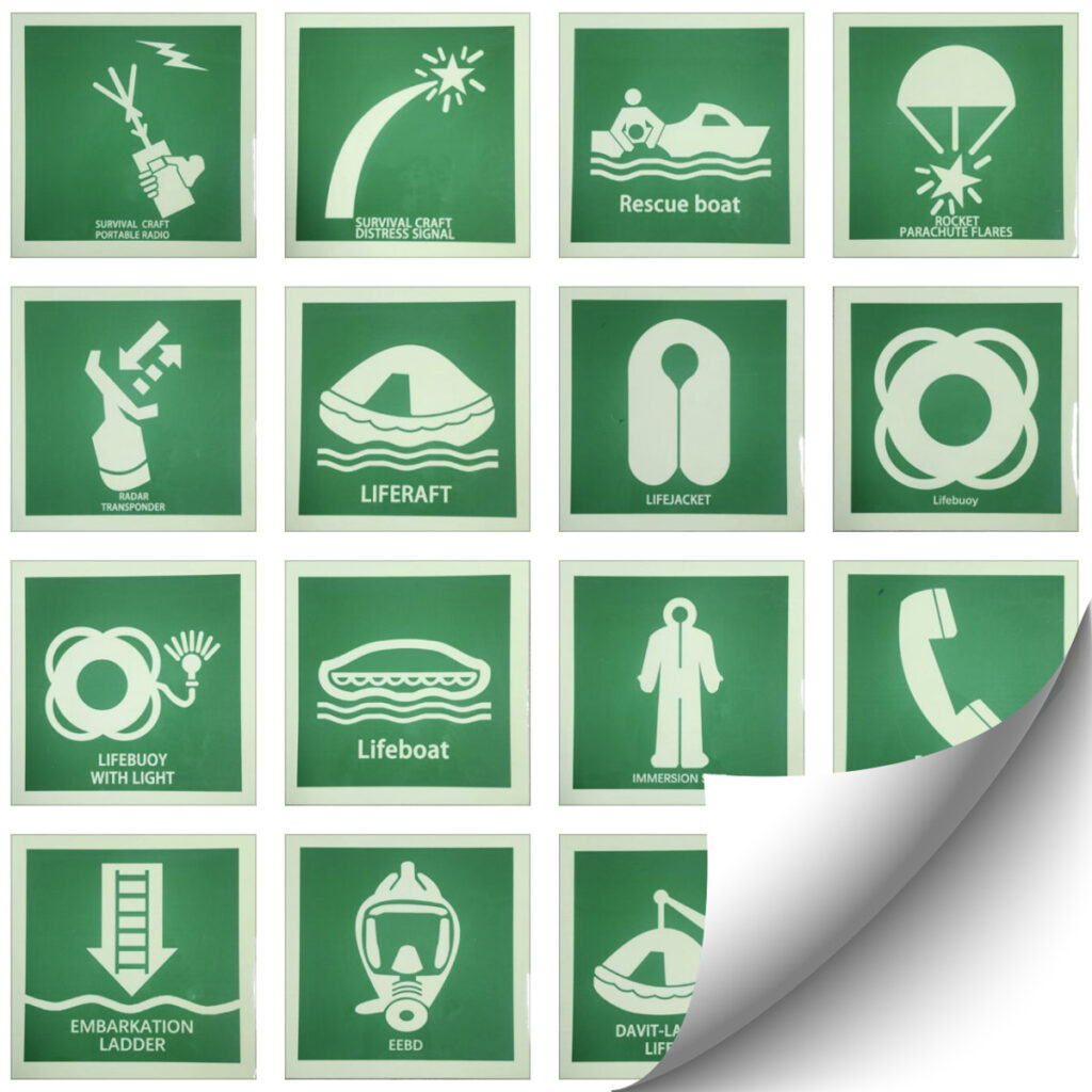 International Marine IMO Luminous Stickers – Liferafts South Pacific